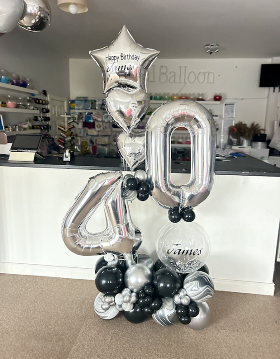 Rose Gold Display with bespoke Heart ️ RoyalBalloon.ie