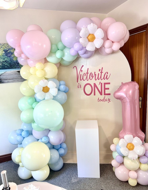 Bespoke Backdrop with Balloon Arch | Royal Balloon